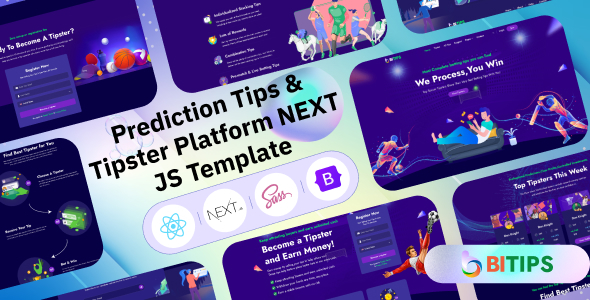 Bitips Prediction Tips And Tipster Platform React Next Js Template By Pixelaxis